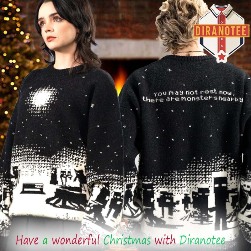 Minecraft X Very Cool Monsters Nearby 2025 Christmas Ugly Sweater ...